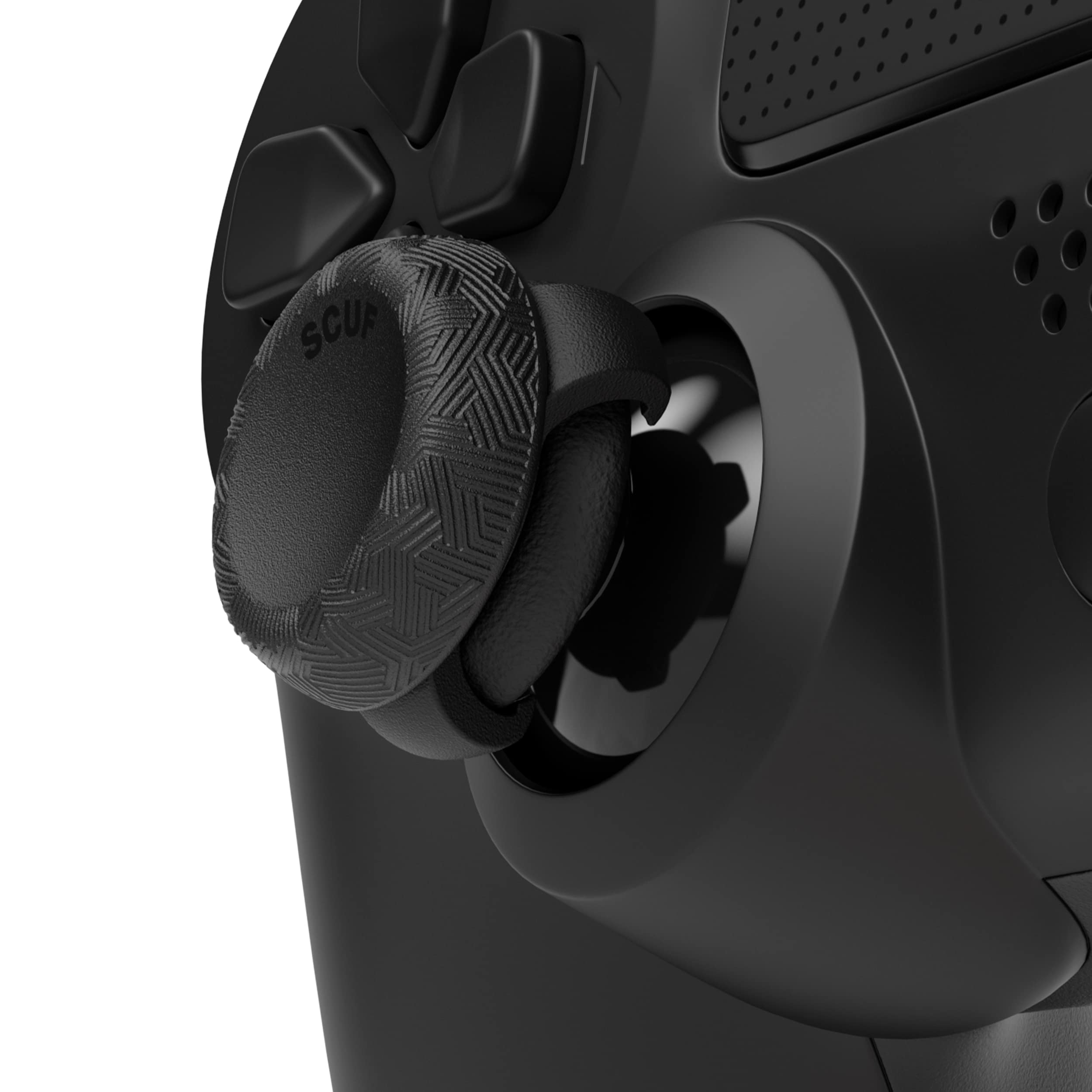 SCUF Thumbstick Grips - 4 Pack with 2 Bases - Tactic - Joystick Thumb Grips For Xbox One and Xbox Series X & S, PS4, PS5, Nintendo Switch Pro Controller - Black