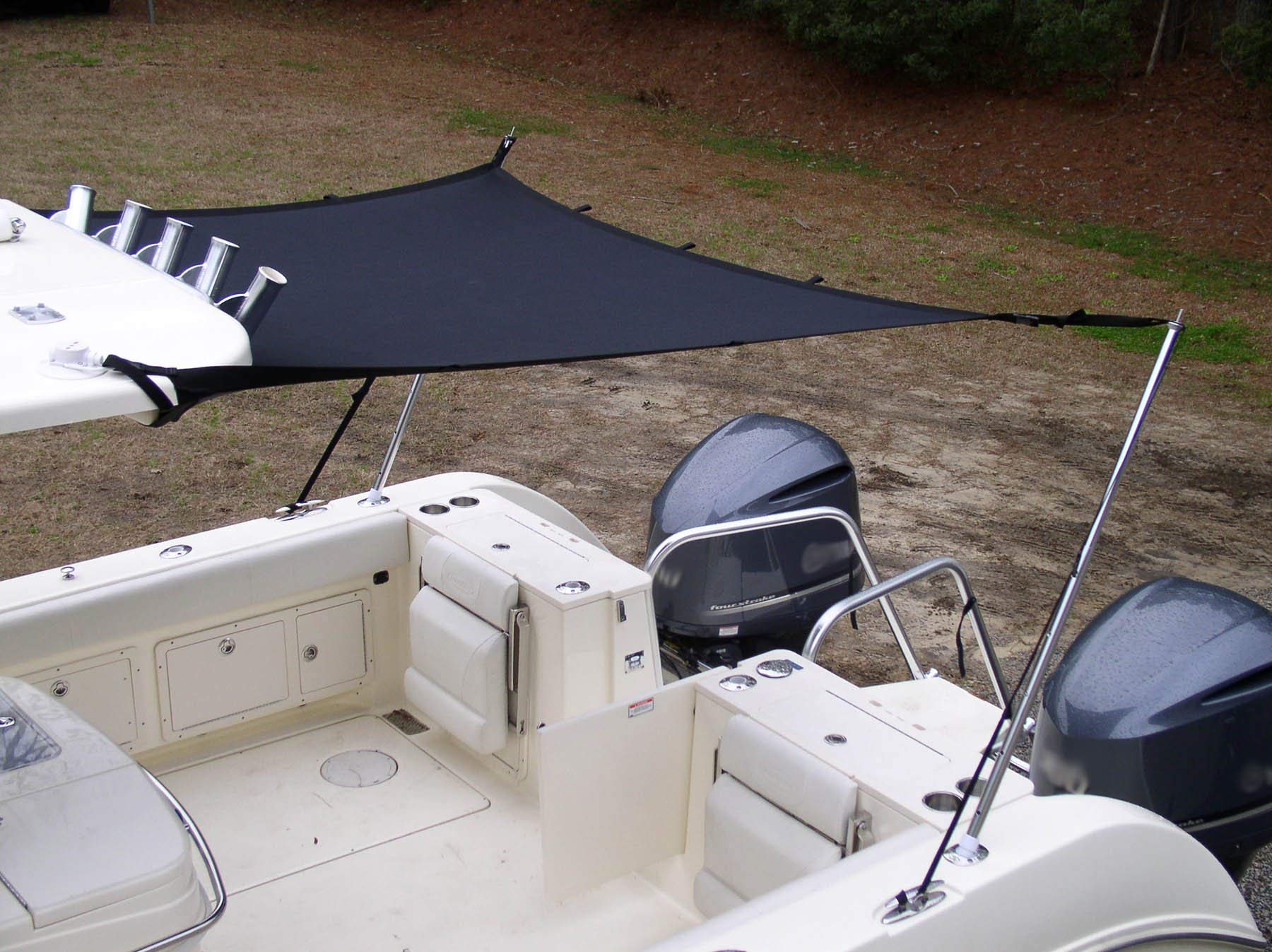T-Top Boat Shade Kit, Black (4'L x 60"W) β Outer UV reflective coating for a 98% effective UV block β Secure fit-speed tested up to 30 knots β Resilient, elastic, breathable fabric β 2020108695
