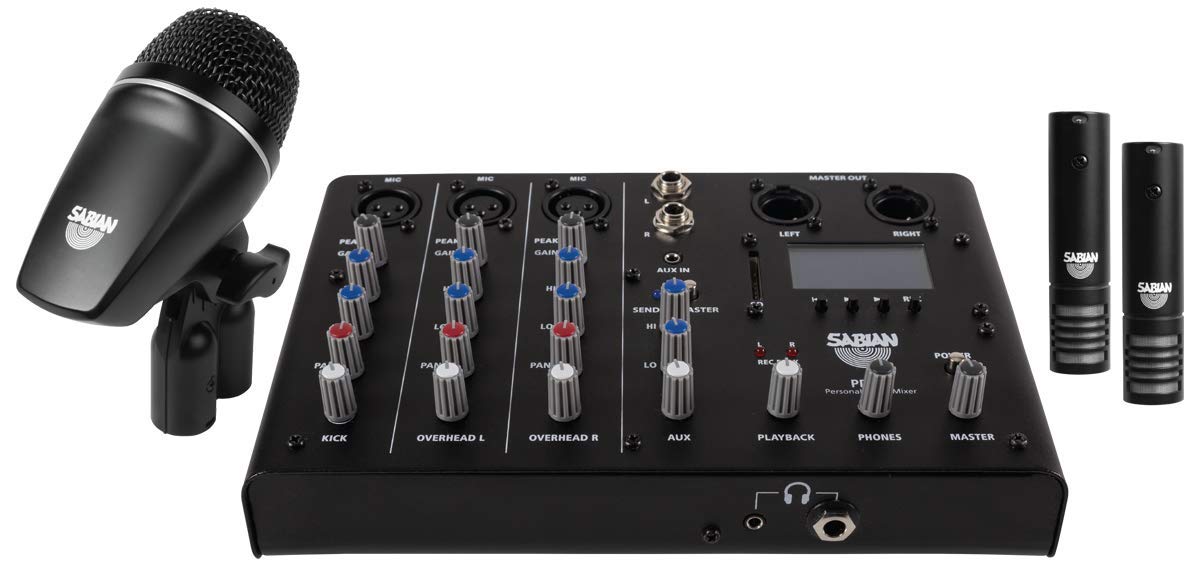 Sabian Sound Kit Drum Mic and Mixer Pack, Black, Regular (SSKIT)