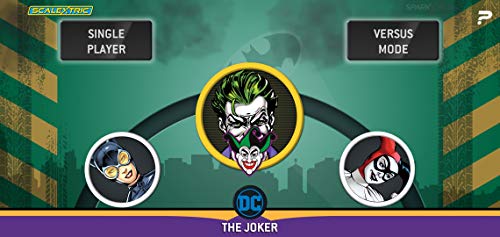 Scalextric Batman vs Joker 1:32 Spark Plug Slot Car Race Track Set C1415T, Black