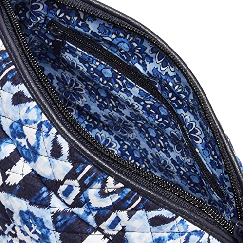 Vera Bradley Women's Cotton Carson Mini Shoulder Bag Crossbody Purse, Ikat Island, One Size