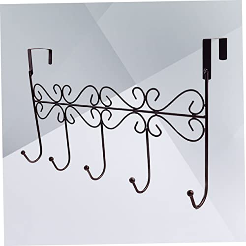 SOLUSTRE Clothes Organizer Rack Nail-Free Hook Coat Hanger Clothes Storage Rack Over The Door Hook Wrought Iron Hook Household Jewelry Rack