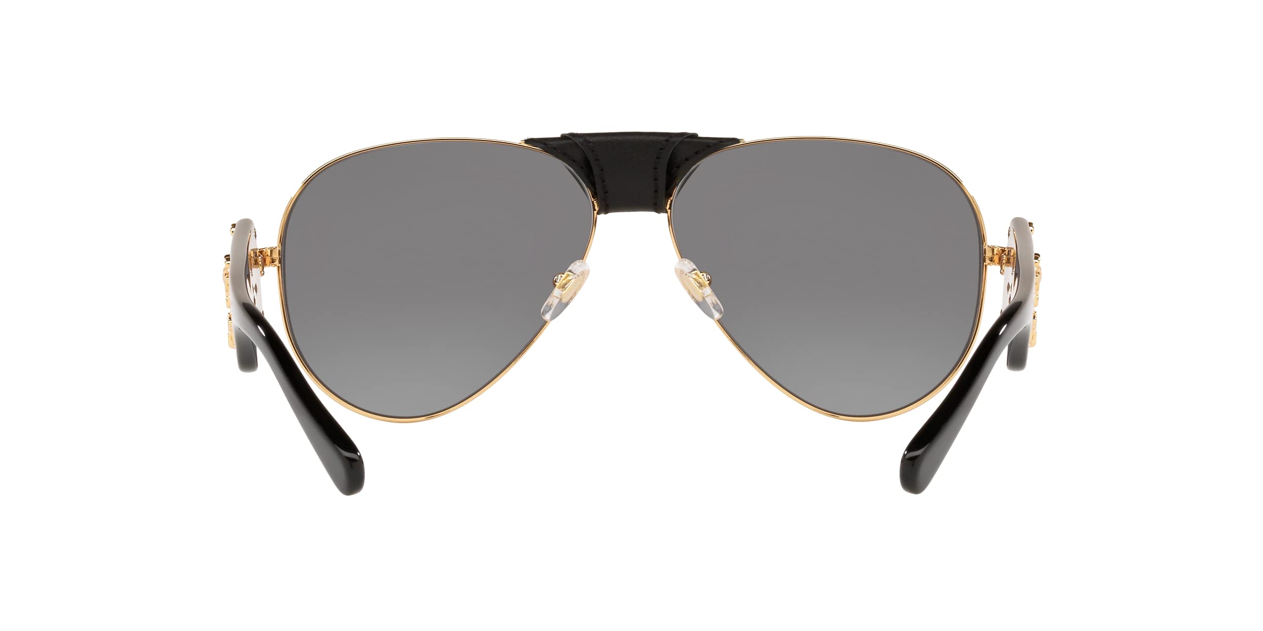 Versace Man Sunglasses Gold Frame, Grey Polar Lenses, 62MM