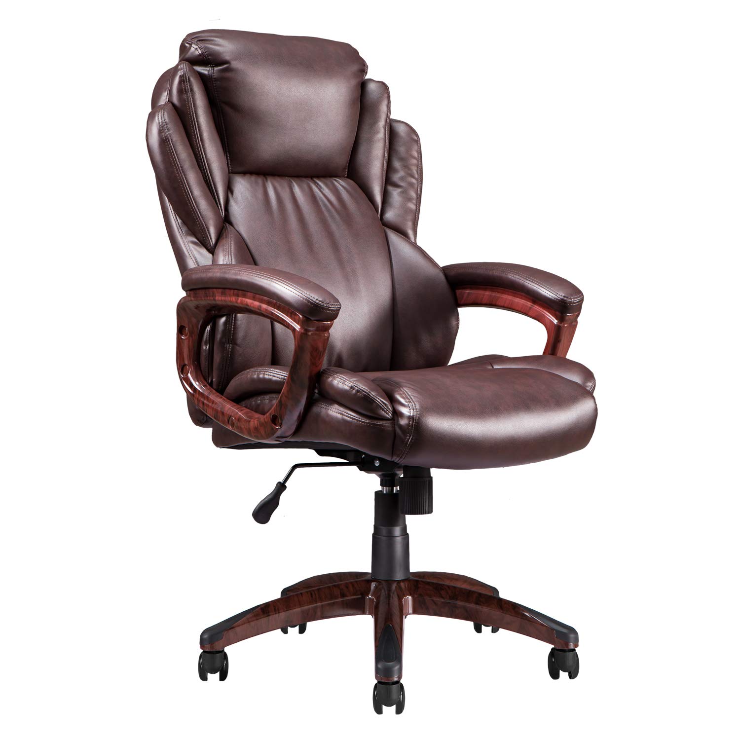 XIZZI Office Chair,Computer Chair, Adjustable Swivel Desk Chair,High Back Office Chair with Wheels and Arms (Brown)
