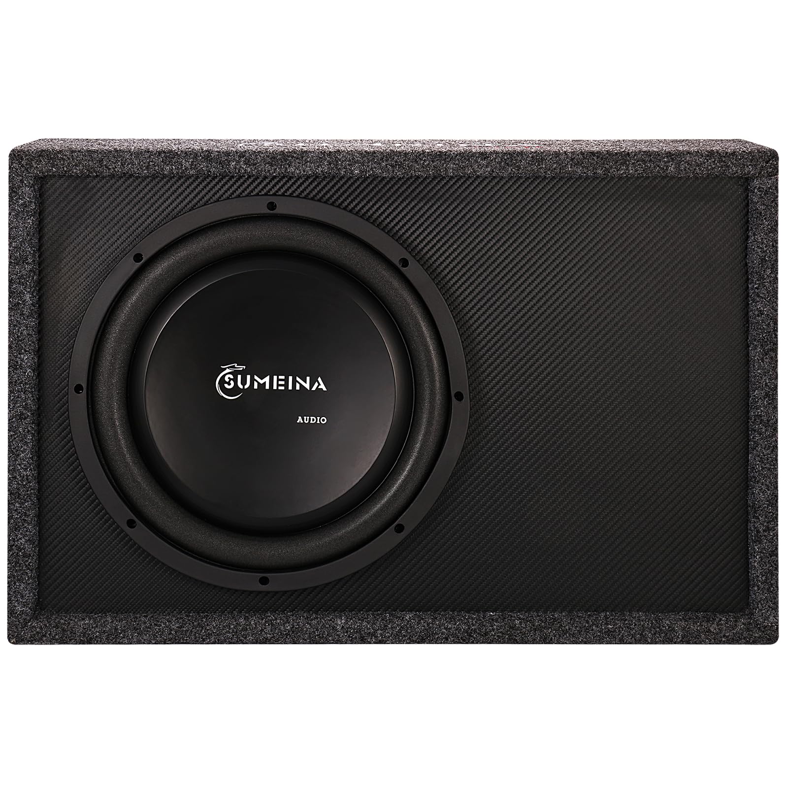 SUMEINA 12" Compact Active Subwoofer System, 1000W Car Audio Bass Subwoofer Sub, 120W RMS Subwoofer Enclosure with Integrated Amplifier