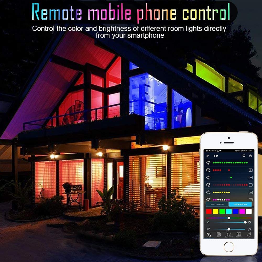 Sumaote Dream Color LED Strip Lights, 32.8ft 5050 WiFi Control Color Changing Rainbow LED Light Strips Chasing Effect, LED Strip Lights Sync to Music, Compatible with Alexa Google Home