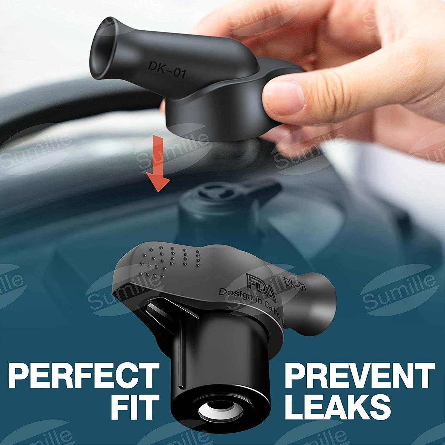 Sumille Instant Pot Steam Diverter, Valve Pressure Release Accessory Silicone Steam Release Accessories for IP Instant Pot DUO60 6 Qt, DUO80 8 Qt, Duo Mini 3 Qt and Duo Plus Mini 3 Qt,Model DK-01