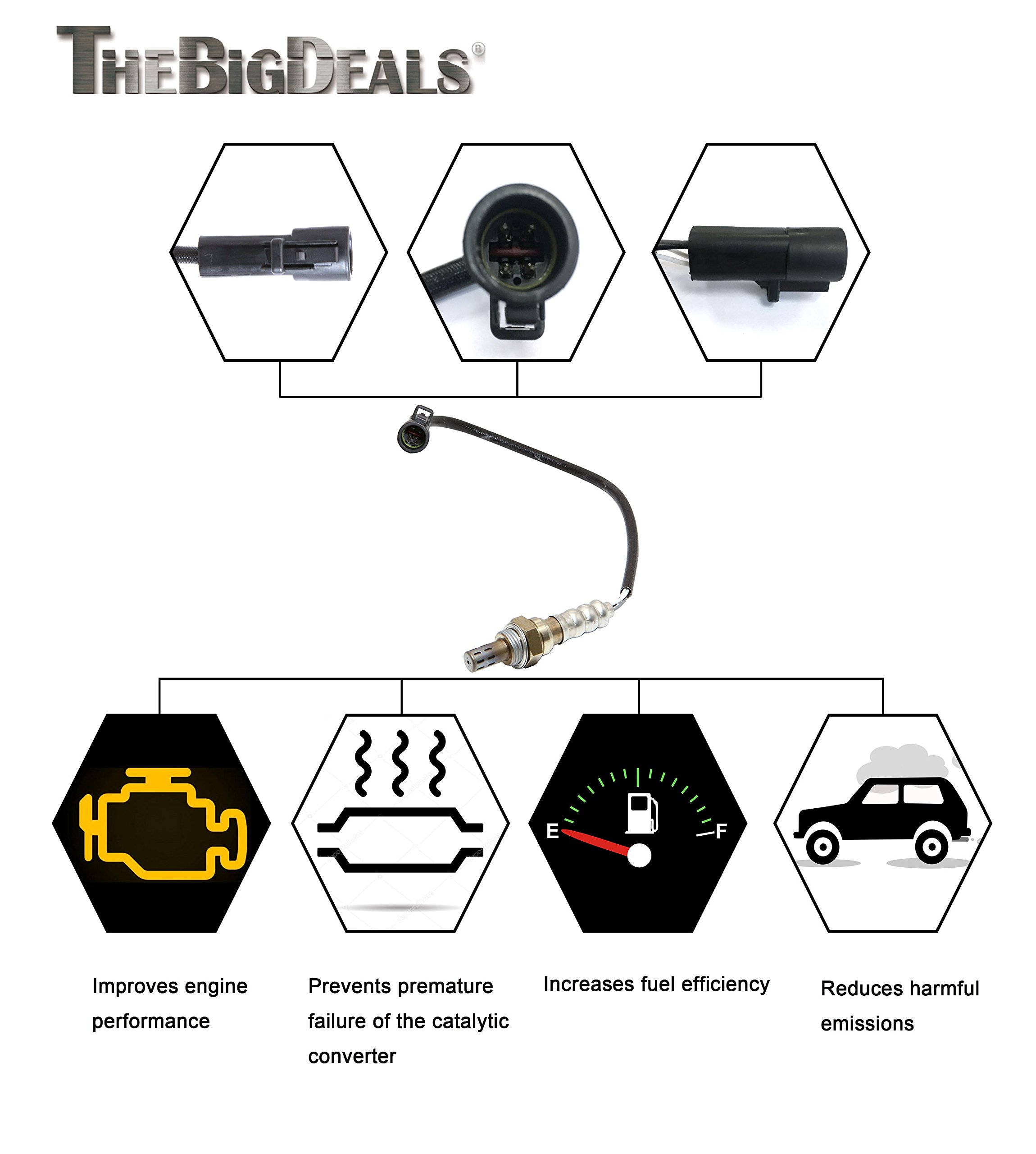 THEBIGDEALS T257171X Oxygen Sensor Upstream & Downstream for Aston Martin Ford Jaguar Lincoln Mazda Mercury