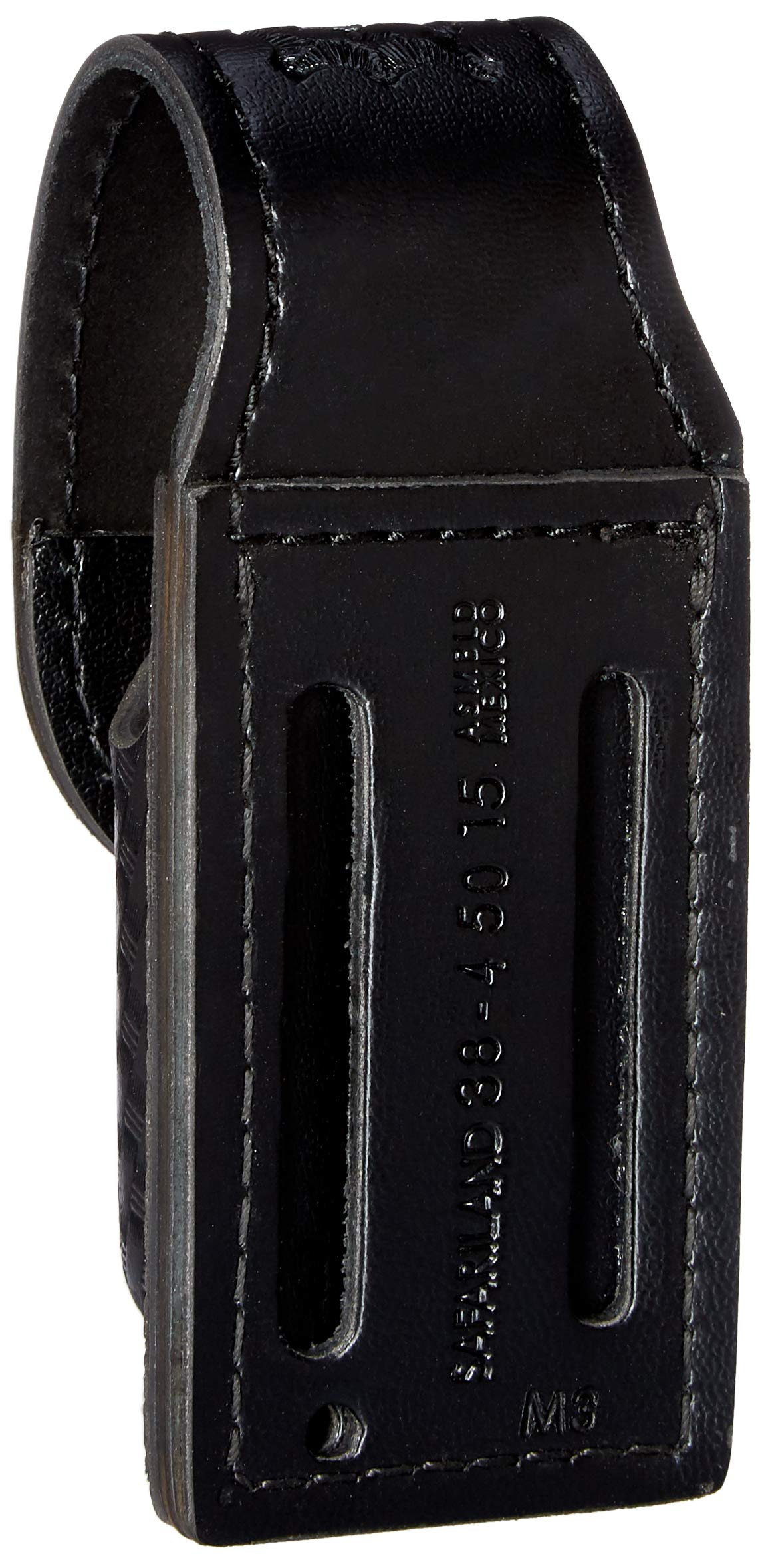 Safariland Duty Gear Bianchi 38-4-4HS: Mace Holdertop Flap, Basket Weave, Black