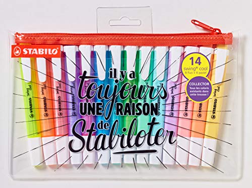 STABILO Highlighter swing cool - Pencil Case of 14 - Assorted Colours