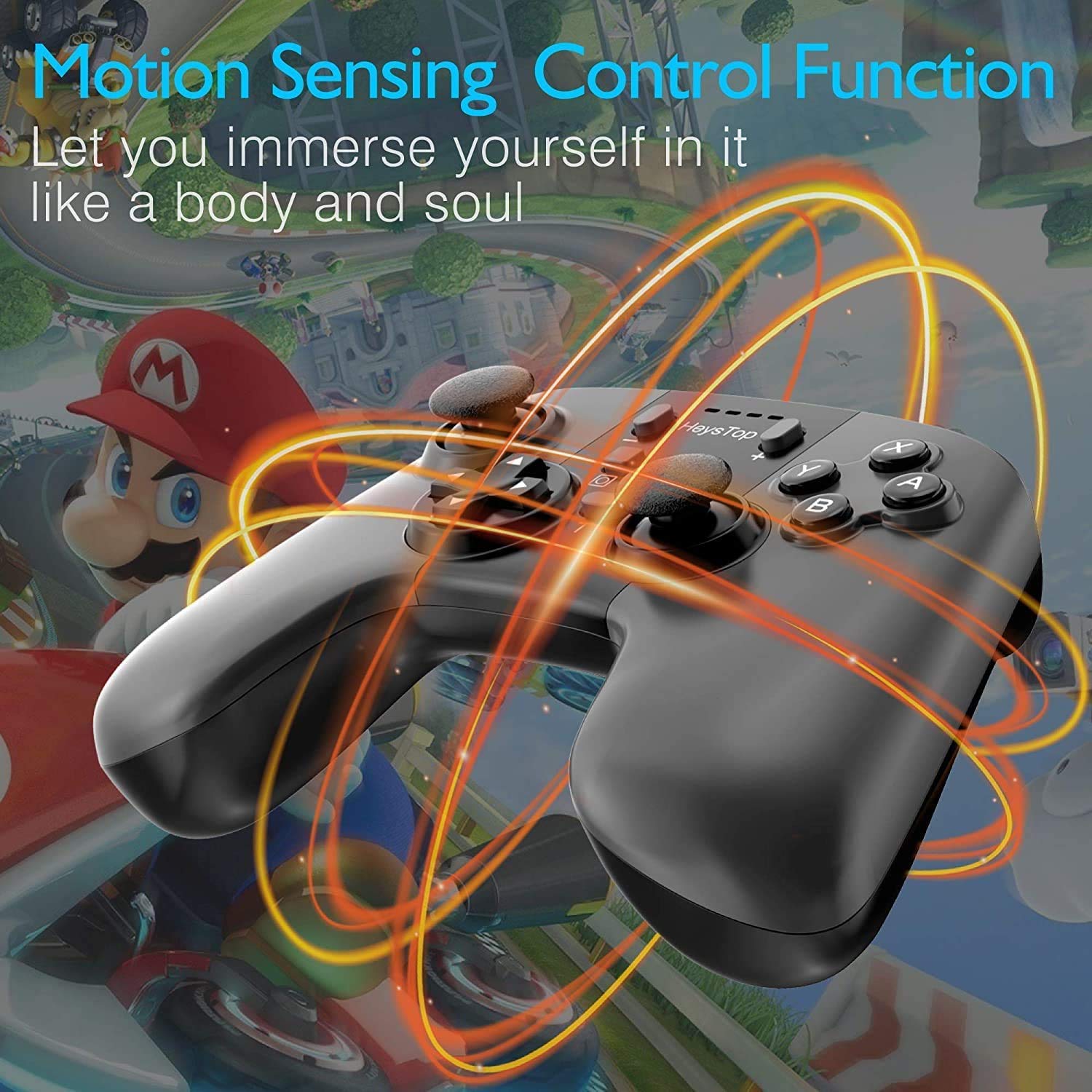 Wireless Nintendo Switch Controller HEYSTOP Nintendo Switch Pro Controller Remote Gamepad with Gyro Axis Dual Vibration Turbo Mode Pro Controller for Switch Games