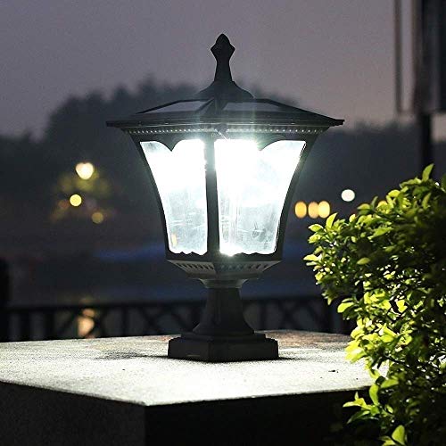 Xungzl Victoria Outdoor LED Solar Column Headlights Fence Door Post Headlights IP65 Waterproof Rust-Proof Garden Villa Landscape Lights Home Engineering Column Headlights