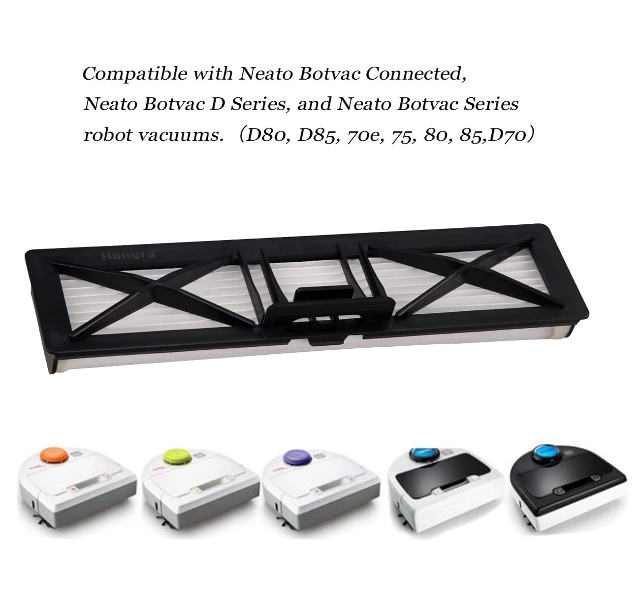 Replacement Neato Botvac D Series Ultra-Performance Filters, 6 Packs Filter Parts Fit Neato D3 D5 70e, 75, 80, D80 85,D70 Vacuum Cleaner……