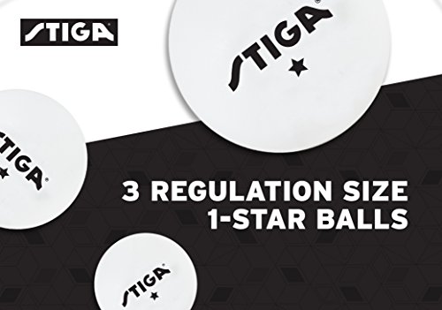 STIGA Classic Table Tennis Set, 2-Player Black and Red