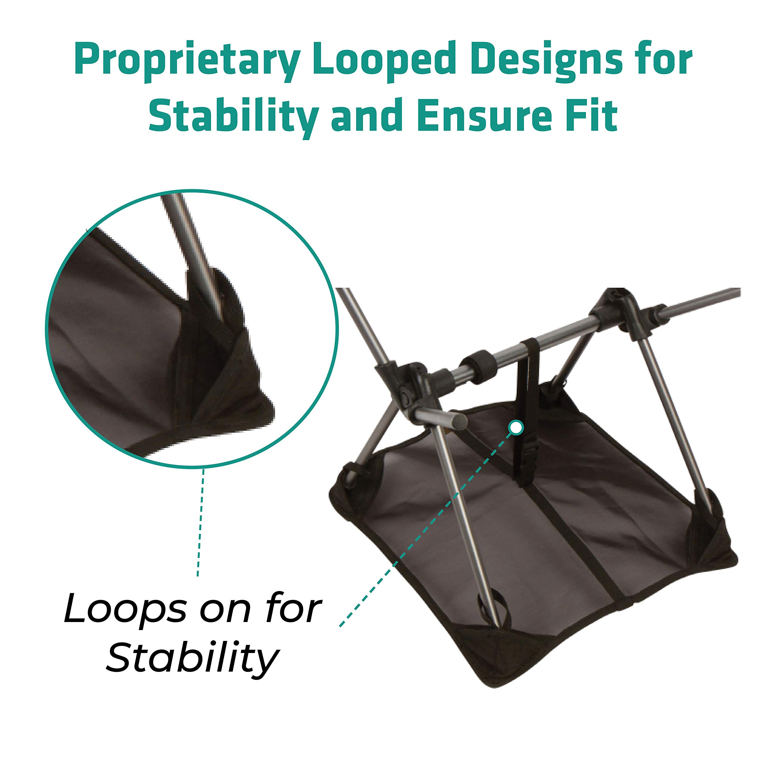 TREKOLOGY Sand Cover, Beach Mat and Ground Sheet - Prevent Portable Camping Chairs from Sinking in Soft Grounds, Sand or Grass - Anti-Sinking Solution Fits Most Compact Folding Camp Backpacking Chair