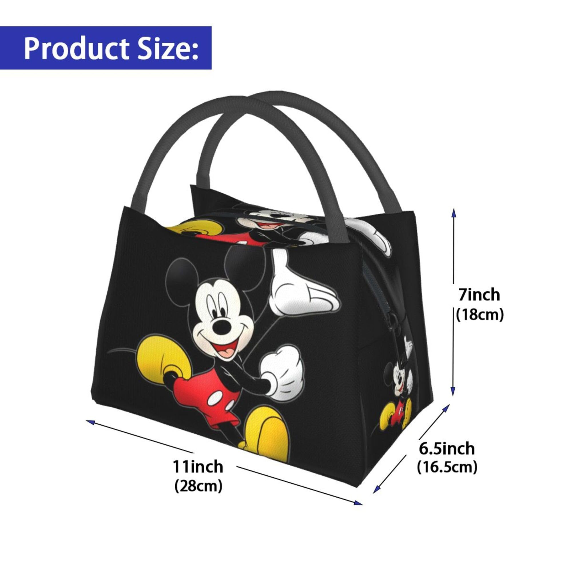 STikid Cartoon Lunch Bag Cute Lunch Box for Women Reusable Insulated Lunch Tote for Office Work Picnic Hiking