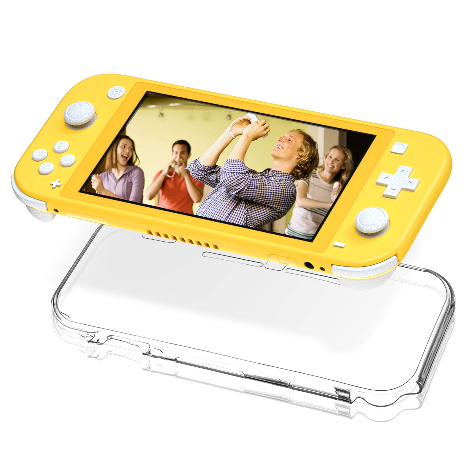 TPU Case for Nintendo Switch Lite, Clear Protective Case for Nintendo Switch Lite with Tempered Glass Screen Protector - Clear