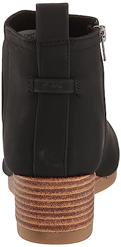 TOMS Girls Clare Fashion Boot, Black PU Nubuck, 4 big kid