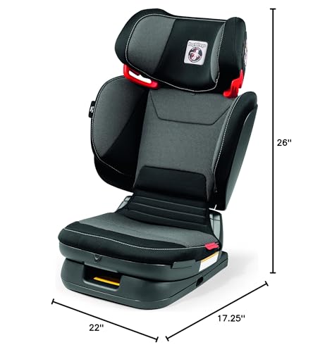 Viaggio Flex 120 - Booster Car Seat - for Children from 40 to 120 lbs - Made in Italy - Crystal Black (Black)