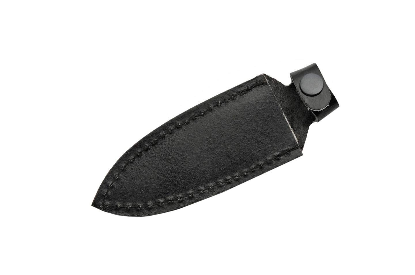 Sczo Supplies 7.5" Black Wood Handle Full-Tang Outdoor Spear-Point Hunting Knife (203403)