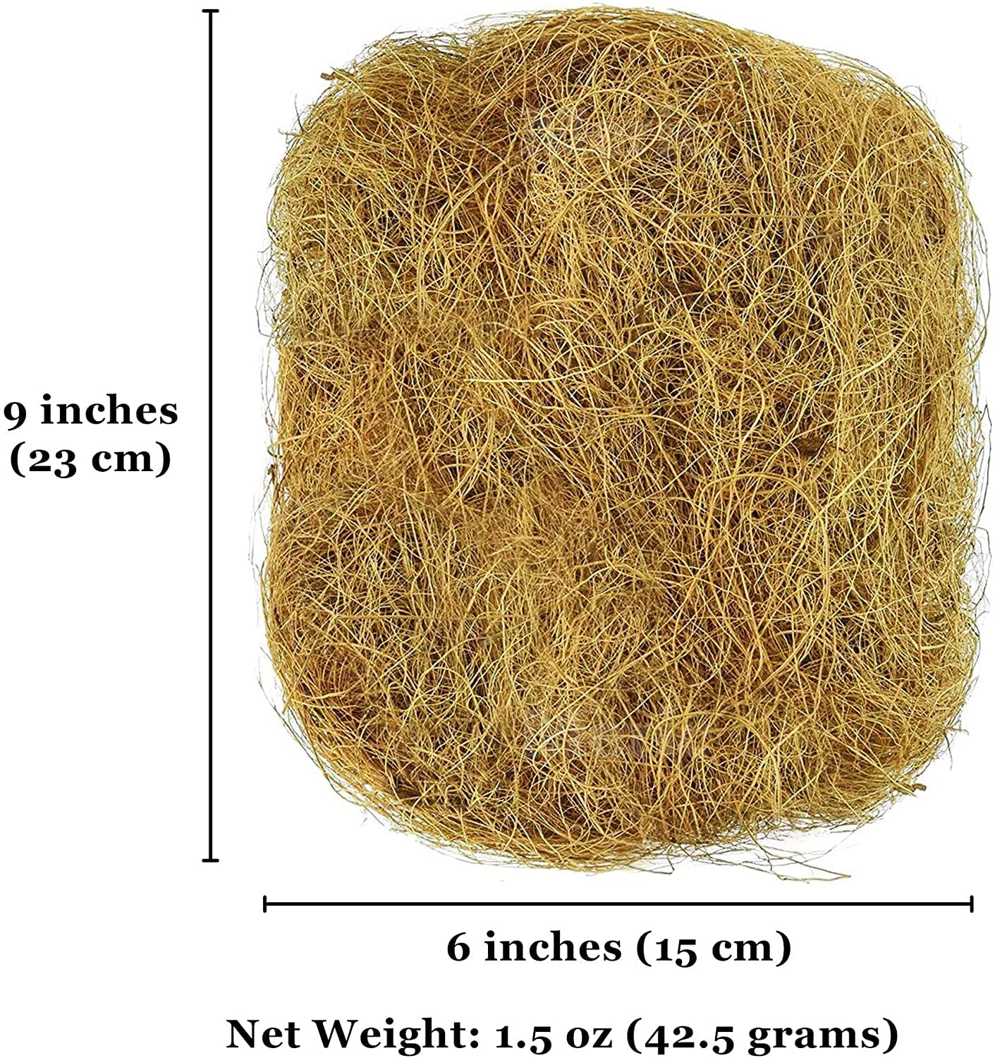 SunGrow Coconut Husk Fiber for Reptile Cave Bedding, Improve Air Ventilation, Coco Coir Burrowing & Resting Vivarium Accessory for Hermit Crabs, Geckos, Hamsters, Bearded Dragons, Snakes, Turtles