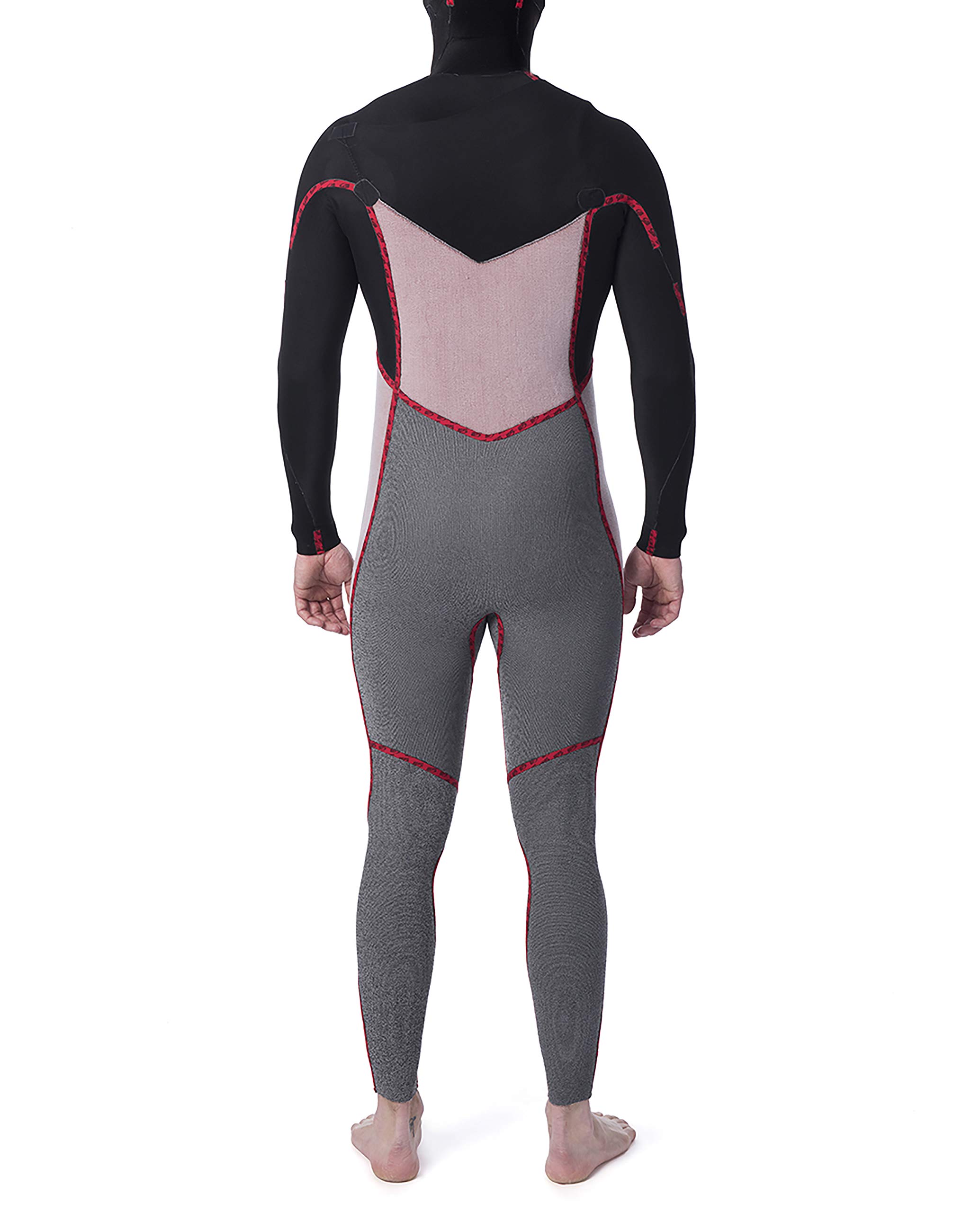 Rip Curl Mens Dawn Patrol 5/4mm Hooded Chest Zip Wetsuit Black WSM9BM Wetsuit Size - M