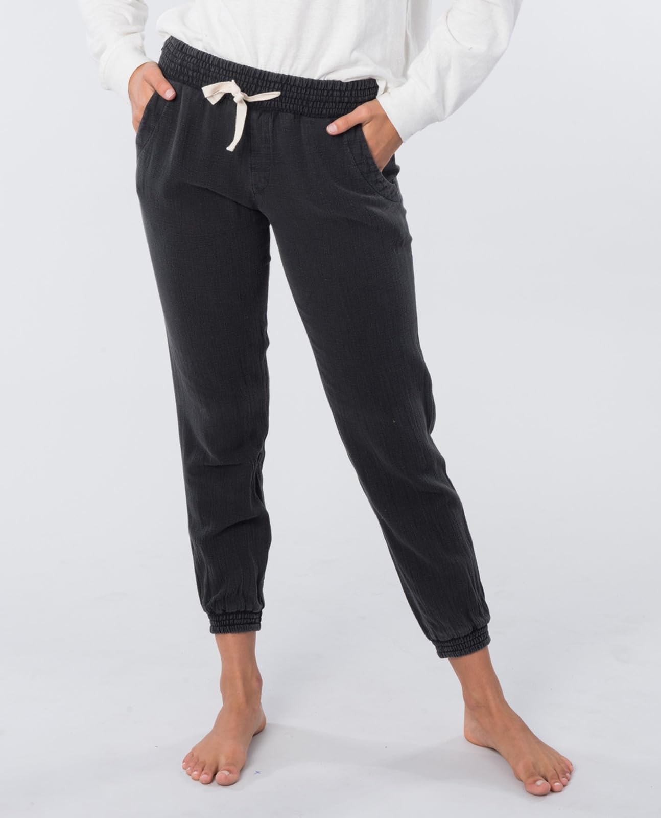Rip Curl Misses Classic Surf, Casual Stretch Beach Pants for Women, Black, X-Large