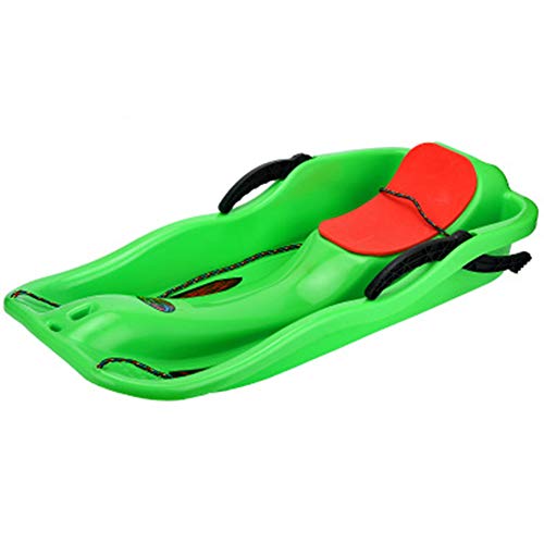Yimeezuyu Snow Sled Kids Toboggan Downhill Pull Sled Sand Grass Skiing Snowboard Boat Sleigh for Unisex Kids Adults