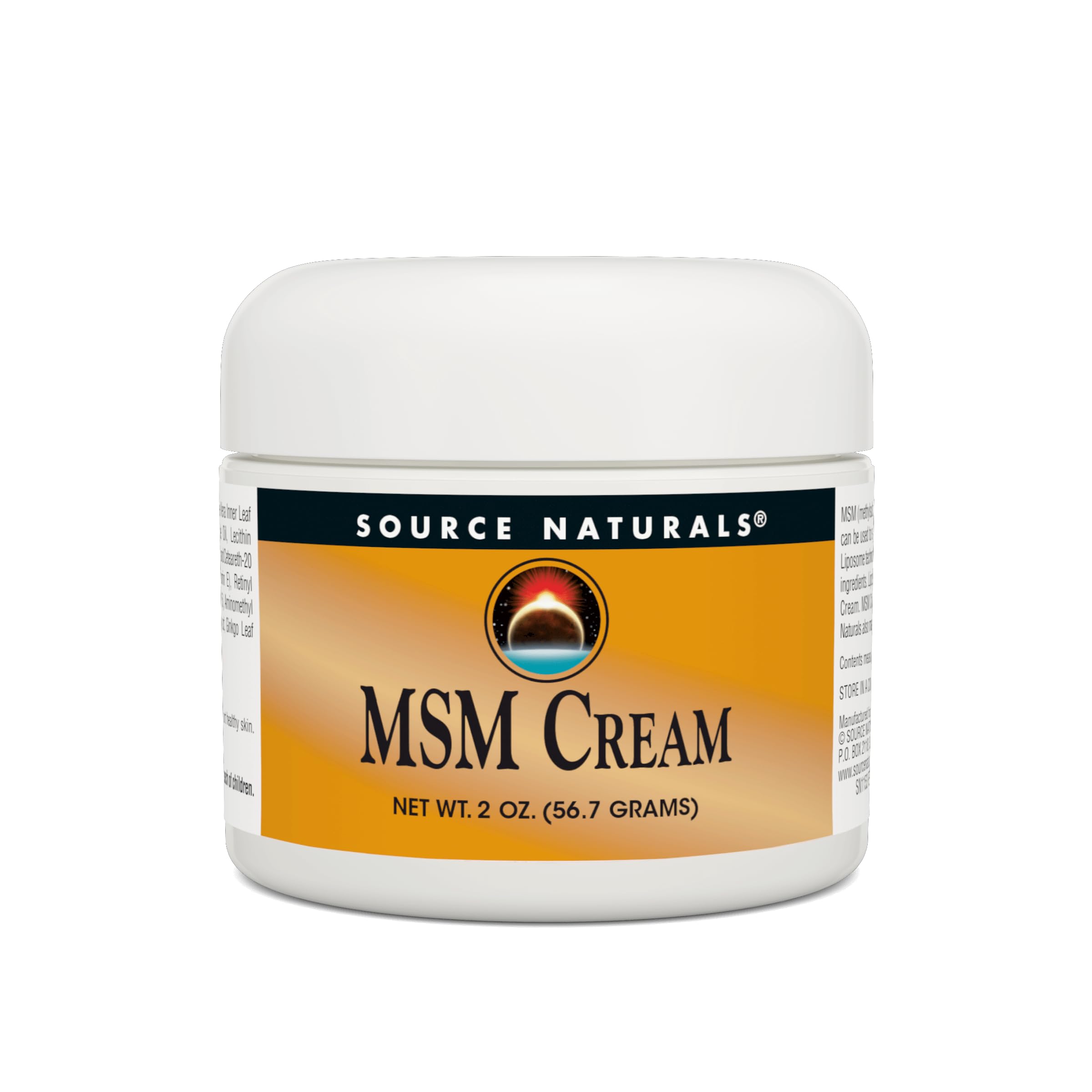 Source Naturals MSM Cream - Contains Vitamin E and Ginkgo - 2 oz