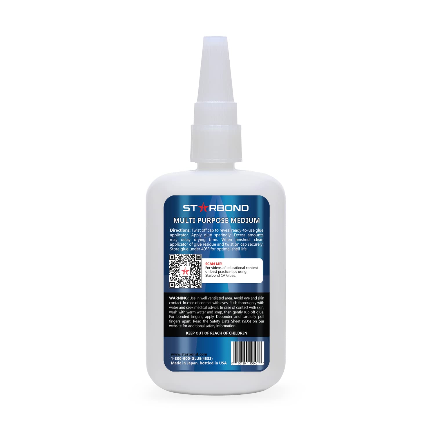 Starbond 4.5 oz. Medium CA Glue with 10 oz. Activator Bundle (Premium Cyanoacrylate Super Glue) for Quick Glue-ups. Woodworking, Woodturning, Hobby Models (2 x 4.5 oz)