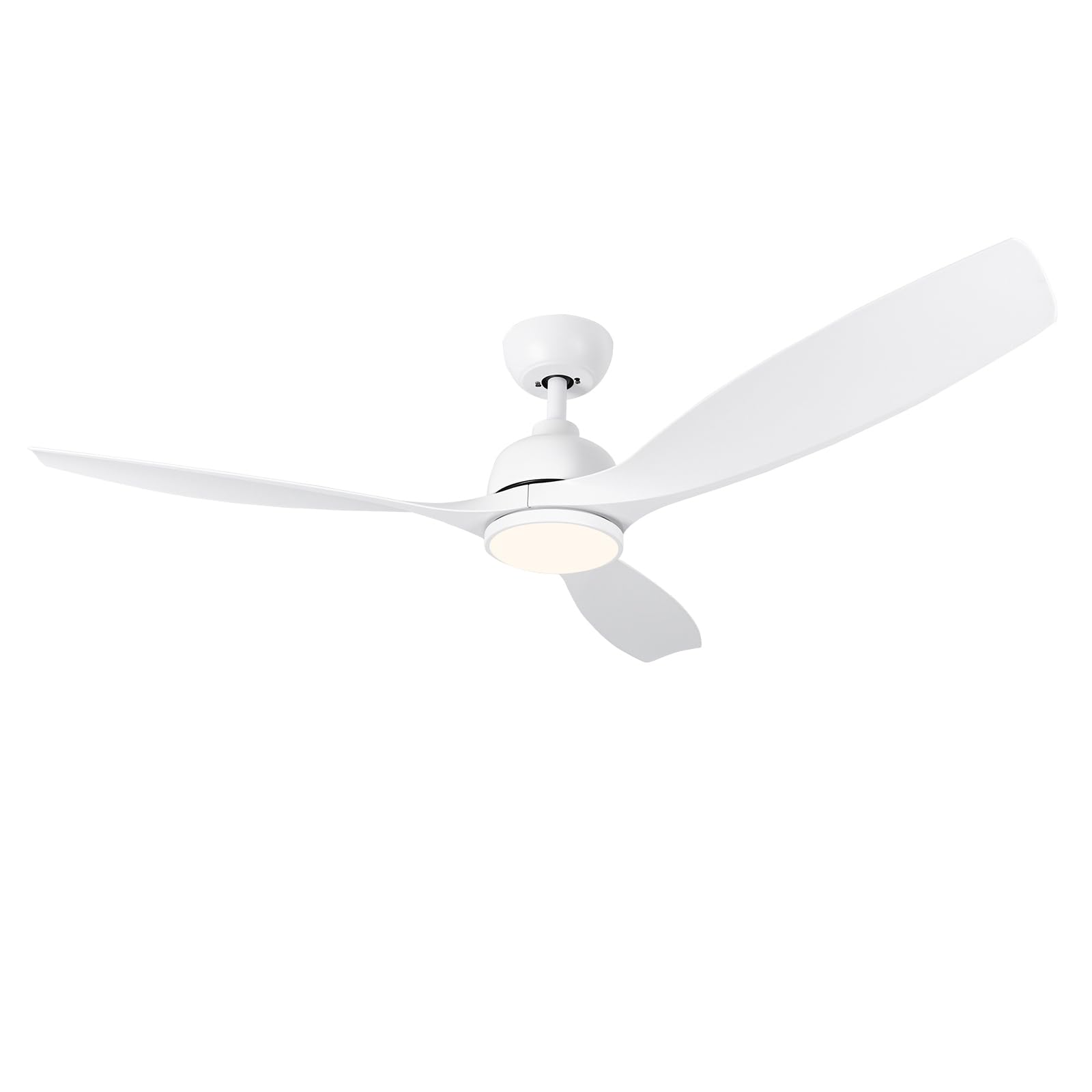 SODSEA 52 Inch Ceiling Fan with Lights, white Modern Ceiling Fan with Remote/APP Control Dimmable 3-Color Temperature,2 Rods, ceiling fan with lights remote control.for Indoor/Outdoor…