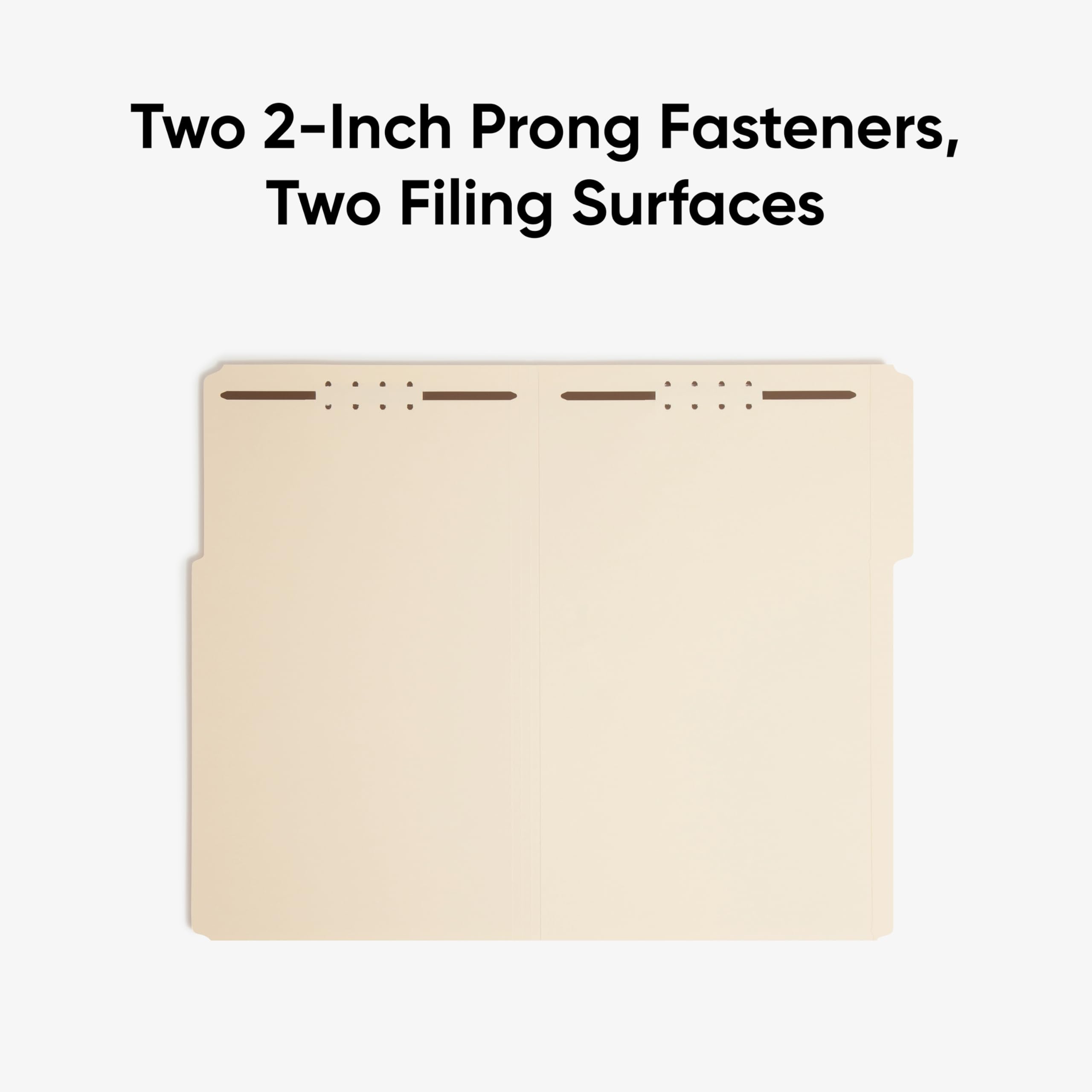 Smead 19537 Fastener File Folder, 2 Fasteners, Reinforced 1/3- Cut Tab, Legal Size, Manila, 50 Per Box (19537)