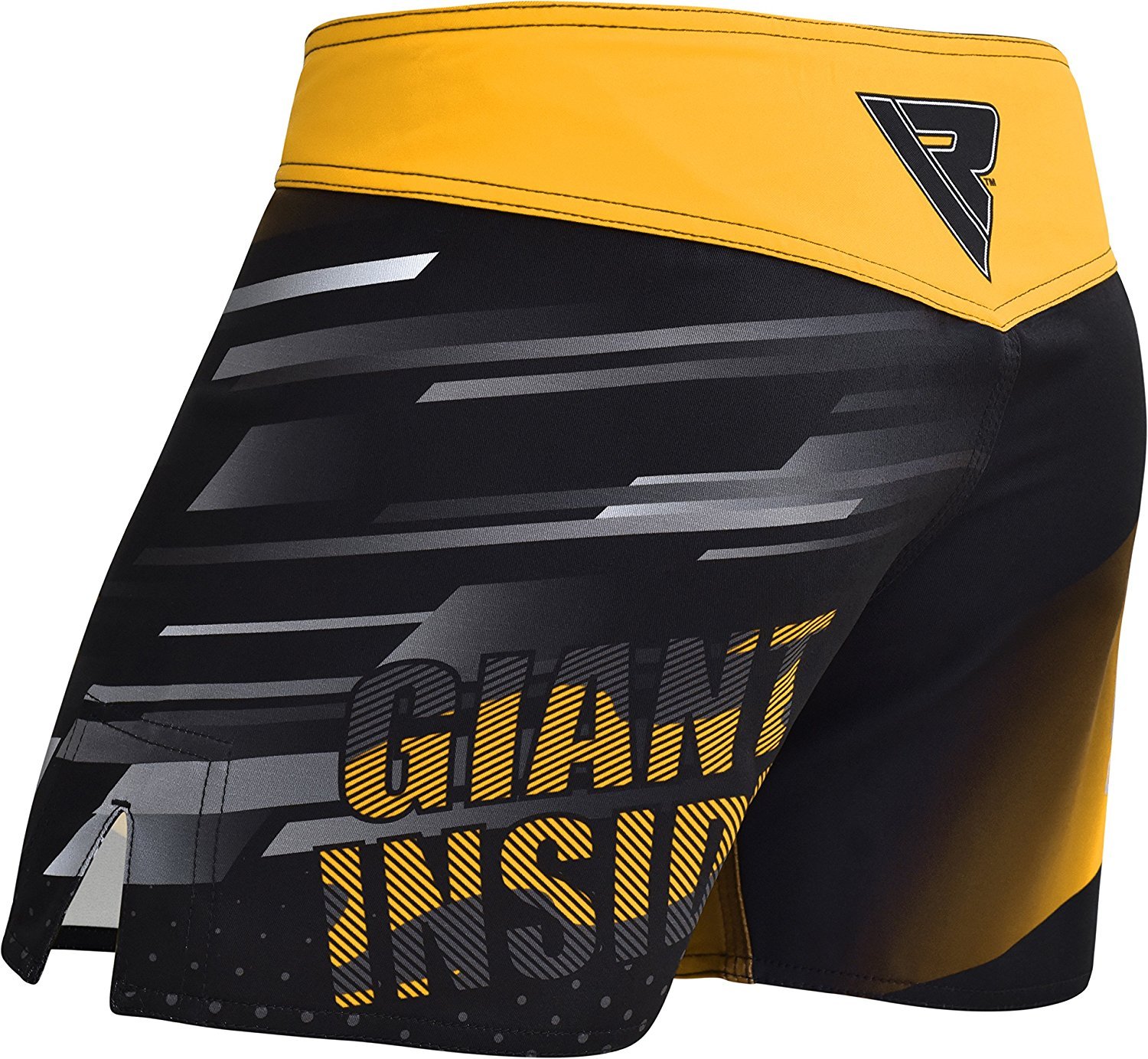 RDX MMA Blaze Shorts Stretch Clothing Training Cage Fighting Grappling Martial Arts Muay Thai Kickboxing Yellow