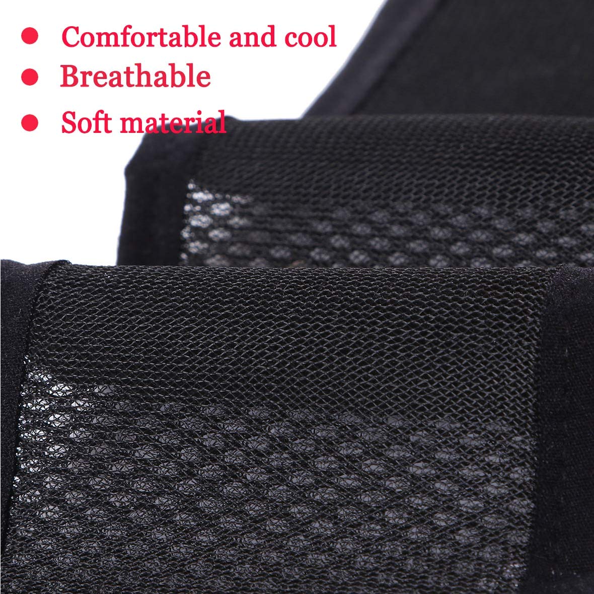 ZRQ 4 Pcs Deluxe Foam Mesh Wrap Bath Makeup Hair Wraps Breathable Non Slip Adjustable Cool Mesh Fabric Soft Satin Edge Laying Scarf for Women Black#