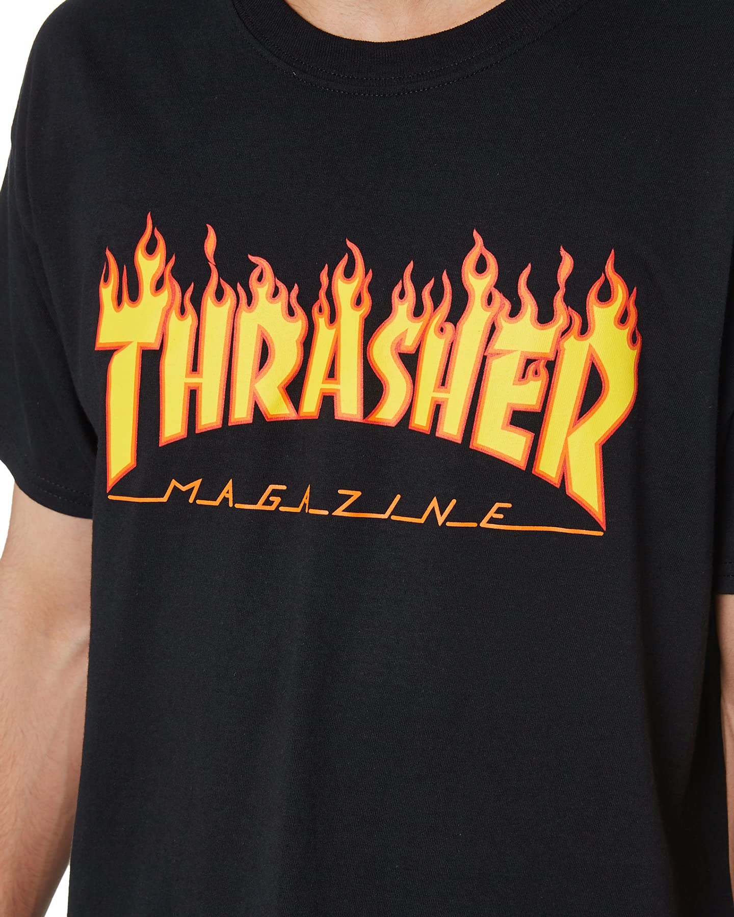 Thrasher Flame Logo T-Shirt Black Medium