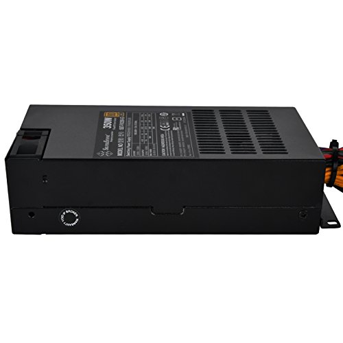 SilverStone Technology 350 Watt Flex ATX Power Supply with Fixed Cables and 80 Plus Gold with 6Pin PCIe Connector SST-FX350-G-USA, Black(Lead-Free Paint)