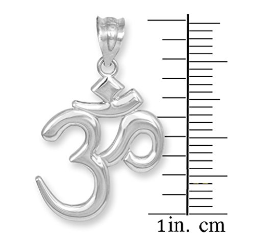 Solid 925 Sterling Silver Hindu Meditation Charm Yoga"Om" (Aum) Pendant