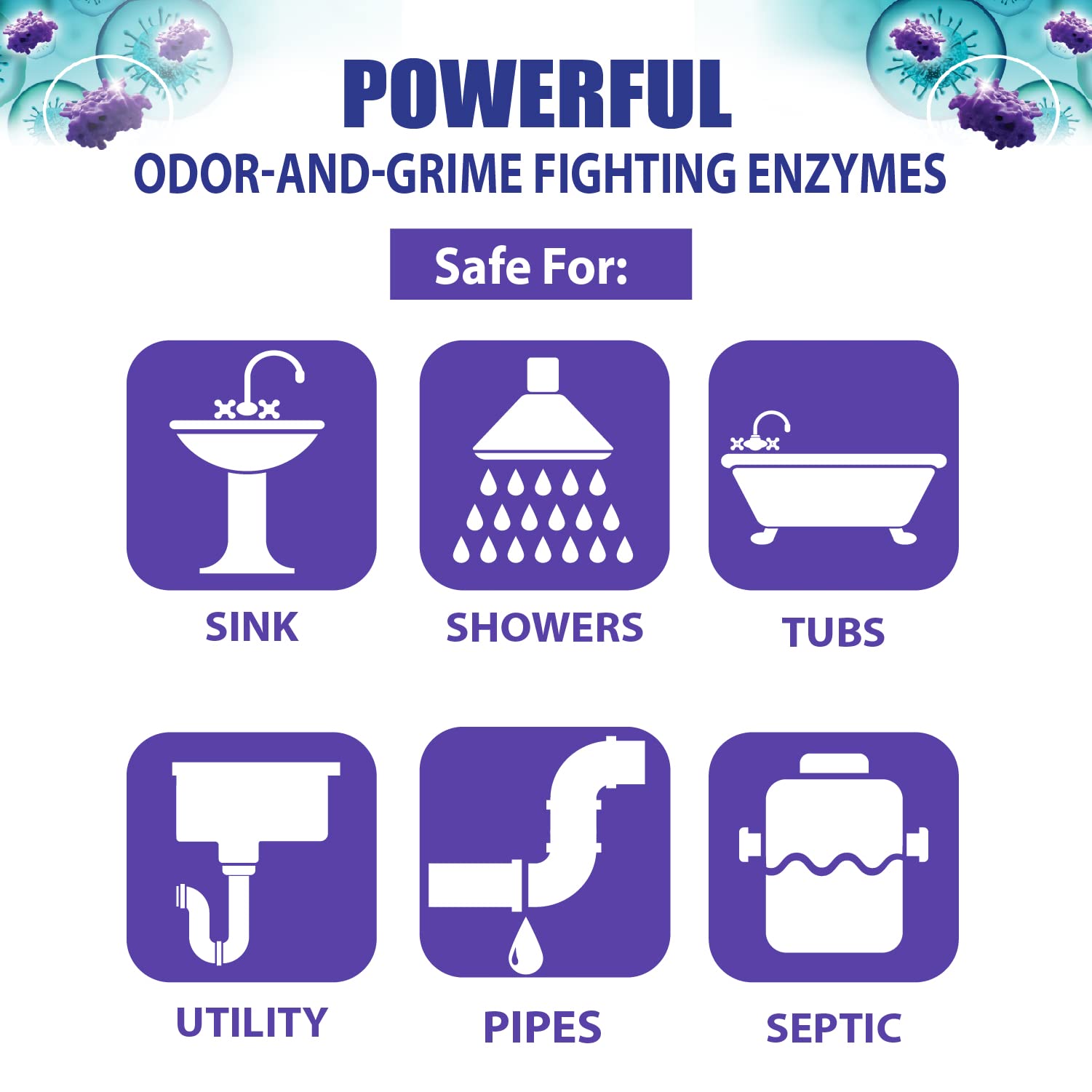 SANI 360° Sani Sticks Drain Cleaner and Deodorizer, Enzyme Pipe Cleaners, Eliminate Odors, Prevent Clogged Drains, Safe for Sinks, Bathtub Drains, Septic Tanks, 24 Count, Pine Scent
