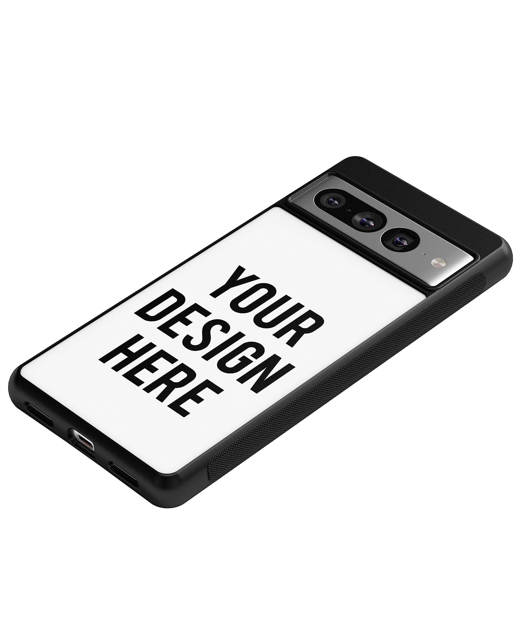 Upload Your Image | Make Your Own Black Rubber Phone Case Compatible With Google Pixel 8, 8 Pro, 8a, 7a, 7, Pixel 7 Pro, Pixel 6a, 6 Pro, 6, 5, 4a 5G, 4a 4G, 4, 4 XL, 3a, 3a XL, 3, 3 XL, 2 XL