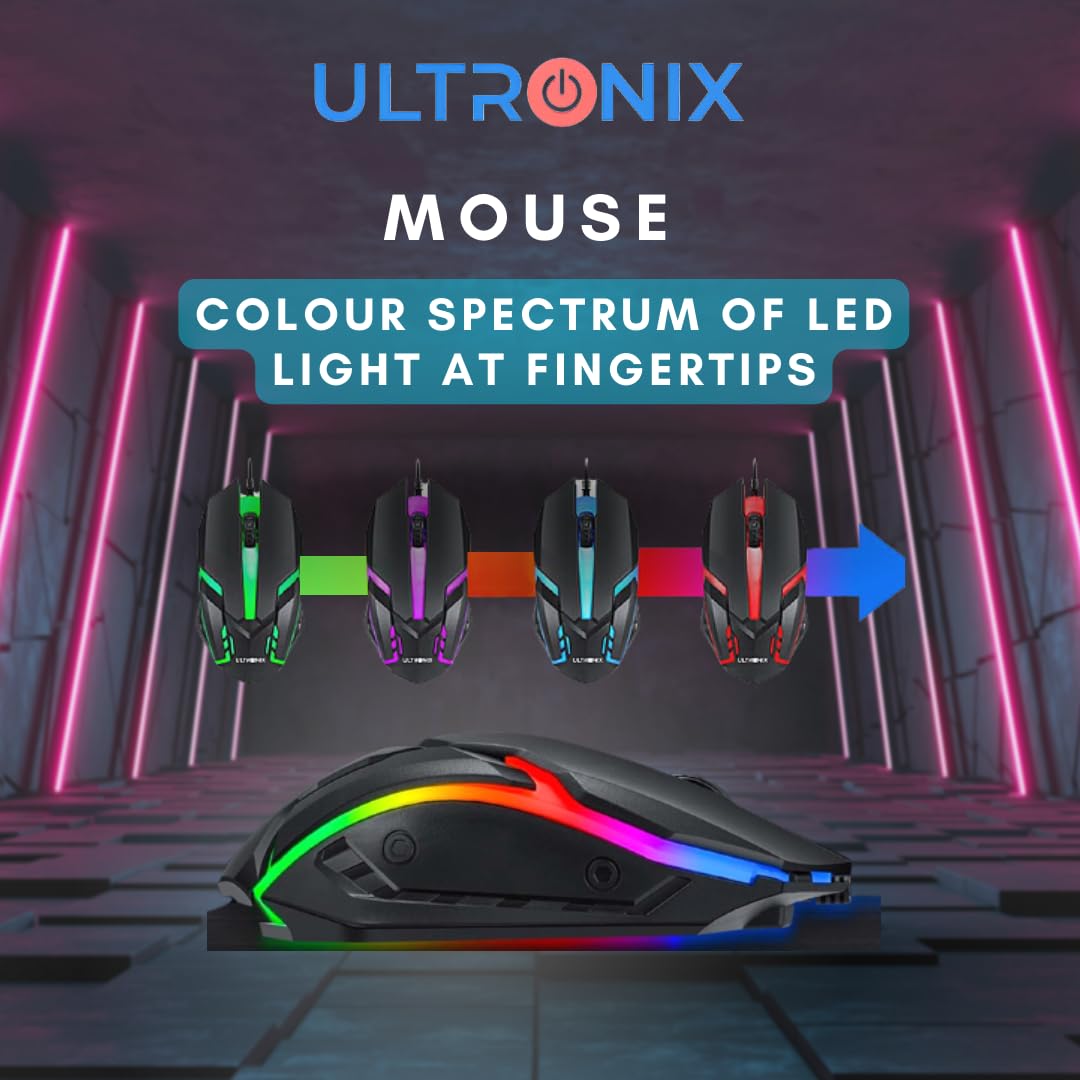 ULTRONIX Gaming Desktop, Intel Core I5 8TH GEN, Nvidia 1660 Super, 32GB RAM, 512GB SSD, Keyboard, Gaming Mouse, Mouse Pad, Headset Combo