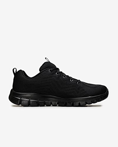 Skechers Women's Low-Top Trainers Sneaker, Black, 9.5