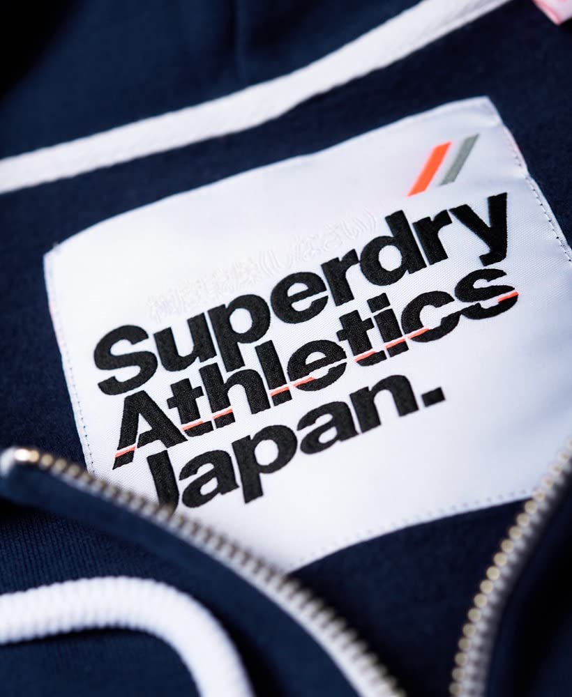 Superdry Womens La Athletic Zip Hoodie City Navy Size 4