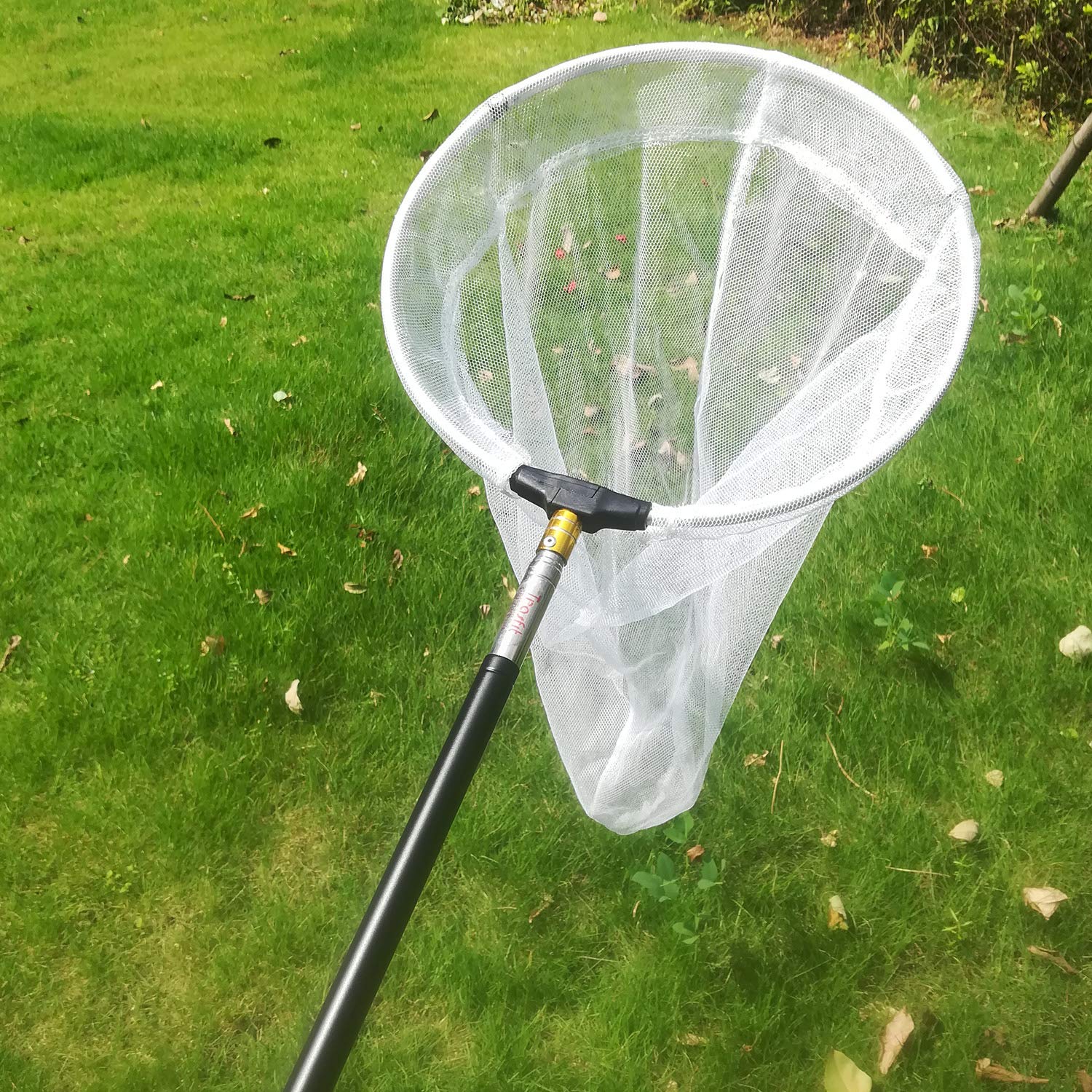 Trasfit Insect and Butterfly Net with 12" Ring, Net Handle Extends to 59 Inches for Adults & Kids