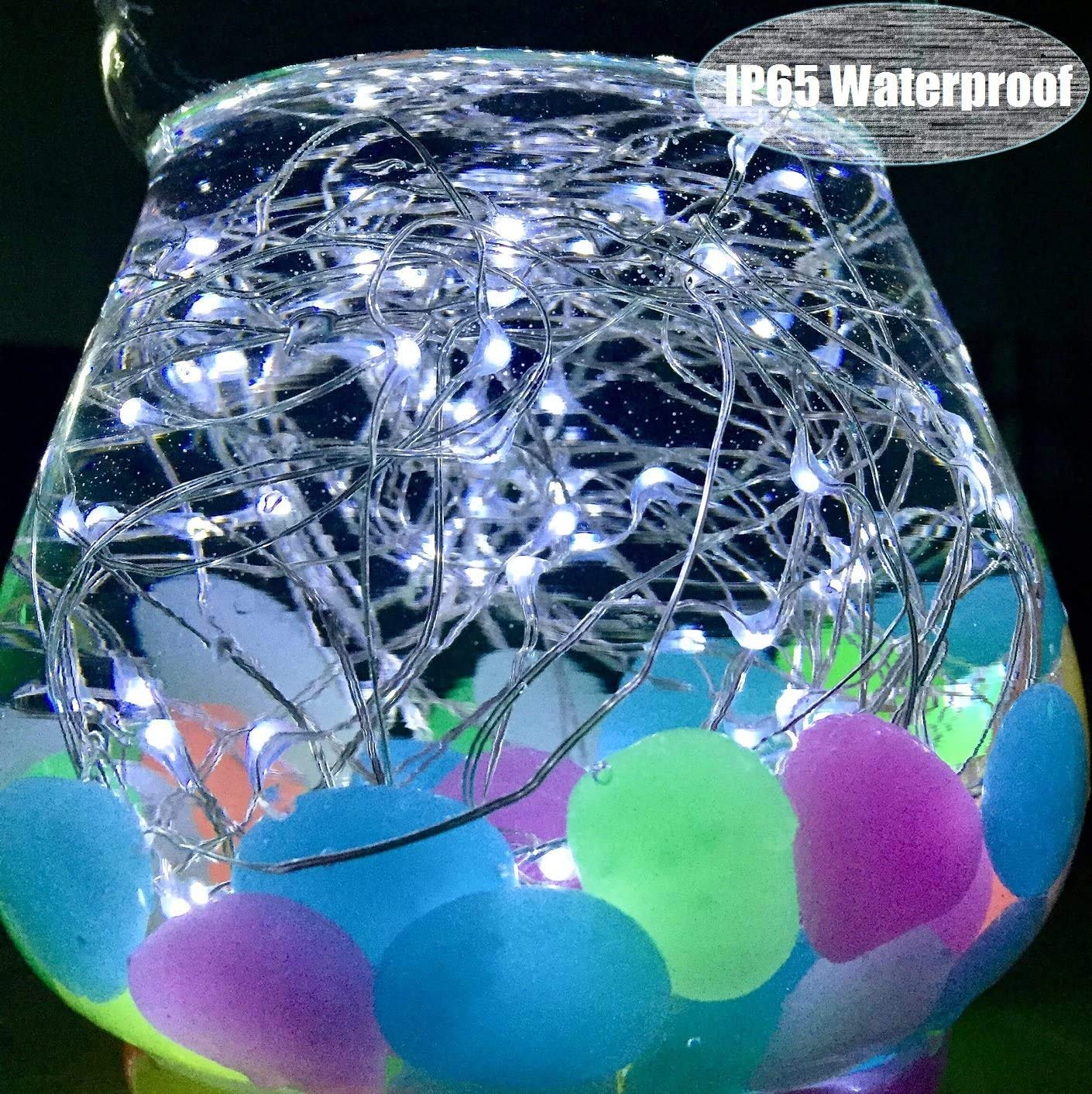 UPON [2 Pack] Solar Fairy Lights, 400 LED Outdoor Solar String Lights Garden White Wire Decorative Lights 66Ft Waterproof Indoor Outdoor Lighting for Garden, Patio, Yard, Christmas