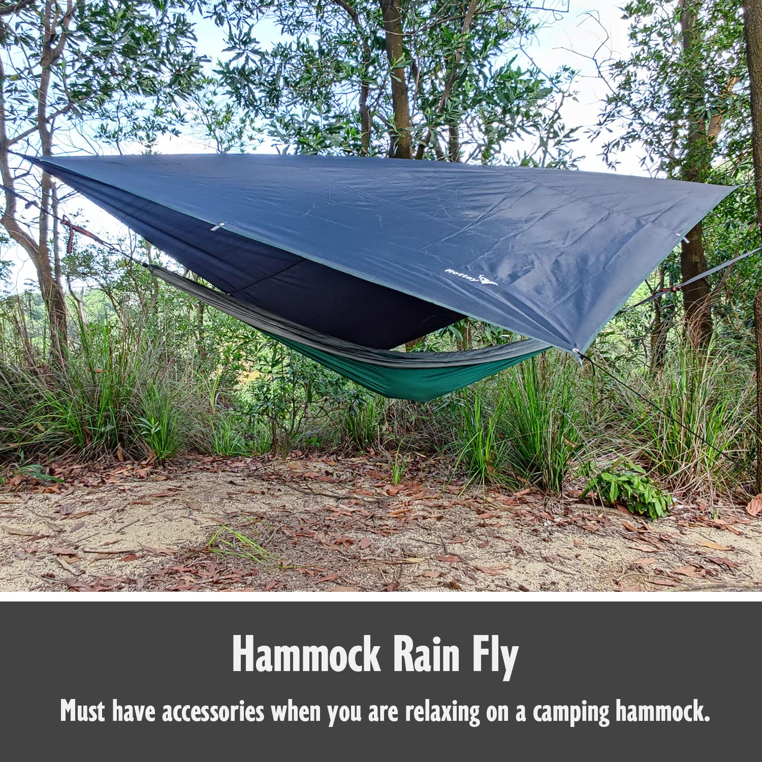 ROTTAY Waterproof Camping Tarp, Lightweight Hammock Rain Fly Sunshade, Tent Footprint Backpacking Tarp for Camping, Hiking and Outdoor Activities