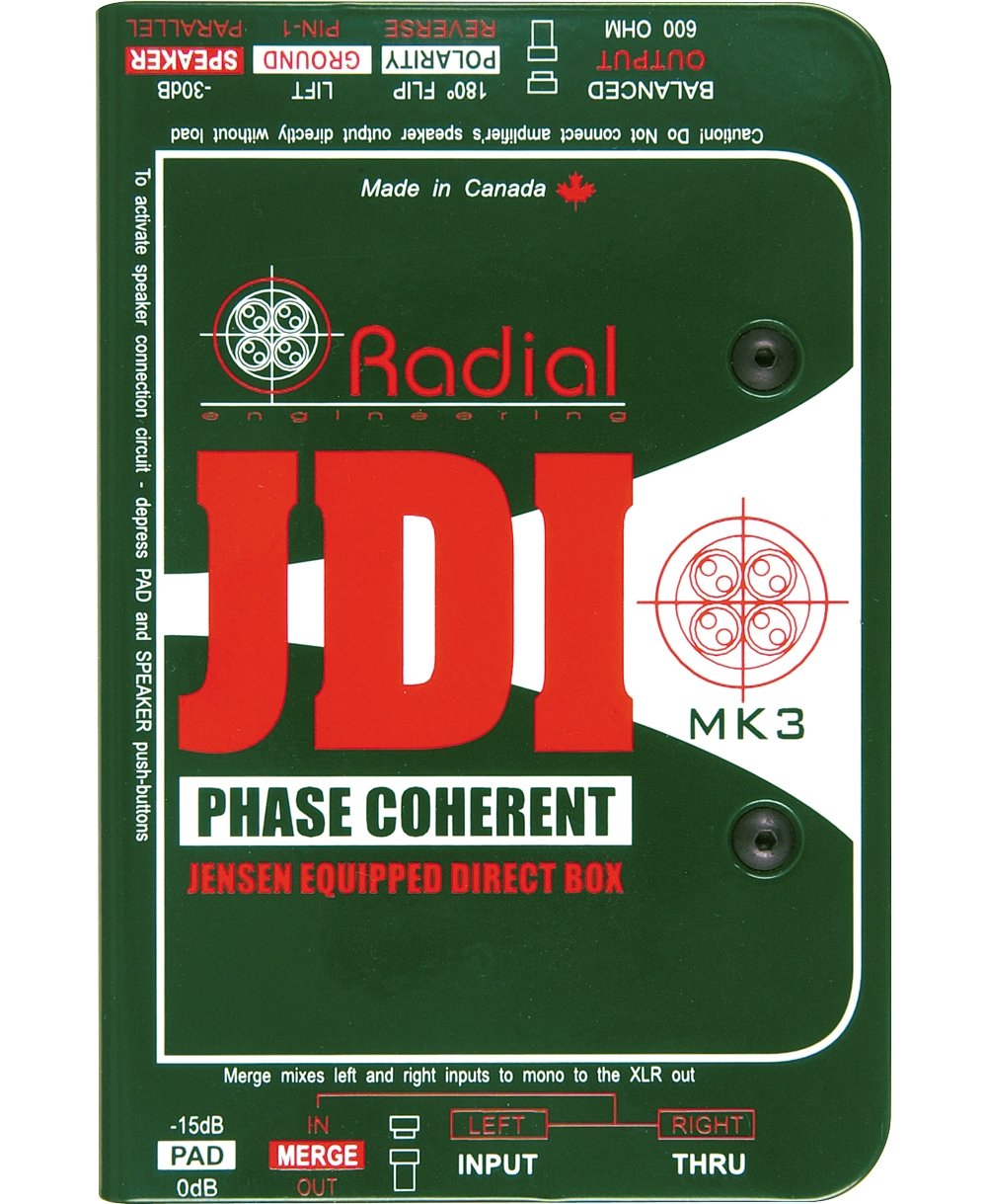 Radial Engineering R8001010JDI Single-Channel Passive Direct Box with Jensen Transformer