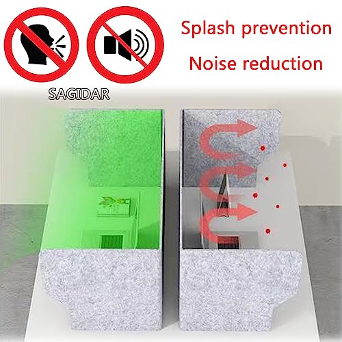 SAGIDAR Privacy Desk Office Divider, Sneeze Guard Desk Divider, Workspace Divider 3-Panel Partition, 60/80/100cm Tabletop Divider, Protecting Privacy, Easy to Fold