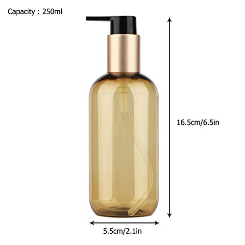 Yeeco Shampoo Bottles Refillable, Shampoo Dispenser Bottles 8.5oz/250ml, Pump Bottles 2 Packs, Shampoo and Conditioner Bottles for Bathroom, Bedroom and Kitchen