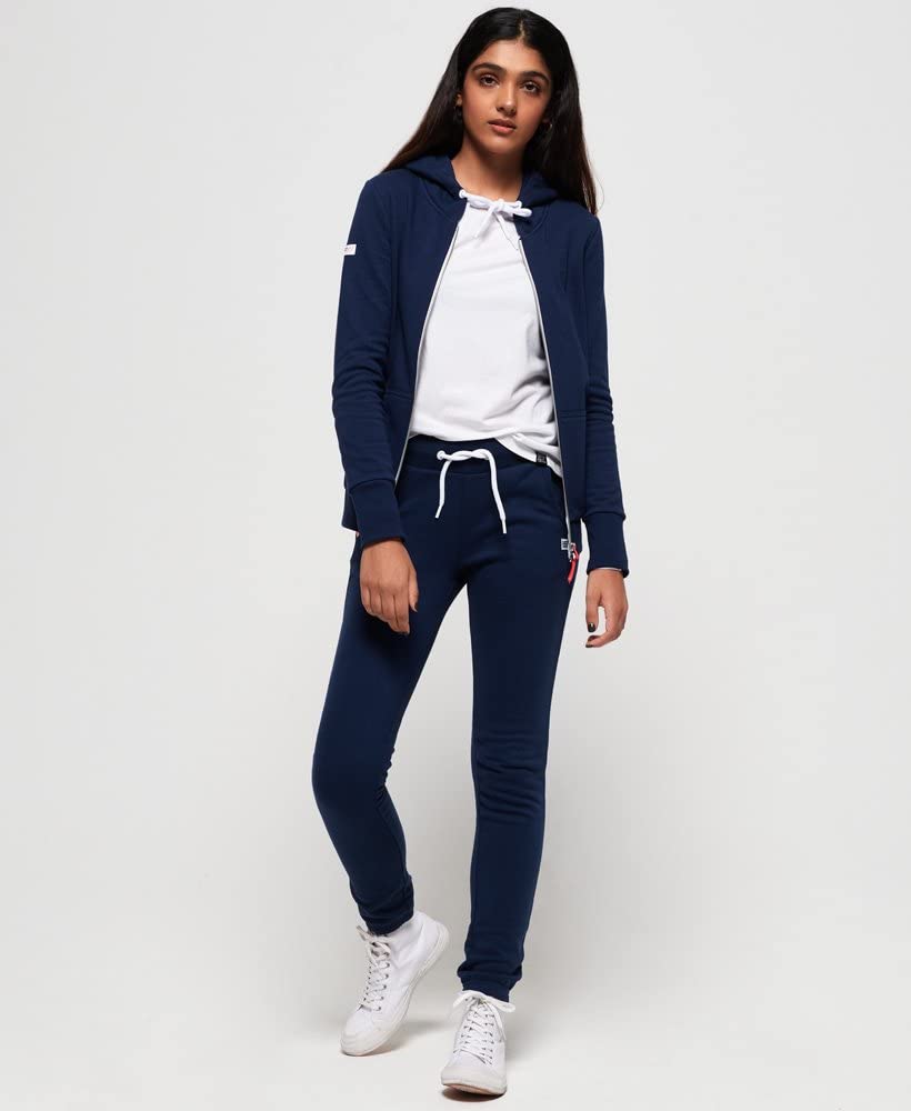 Superdry Womens La Athletic Zip Hoodie City Navy Size 4
