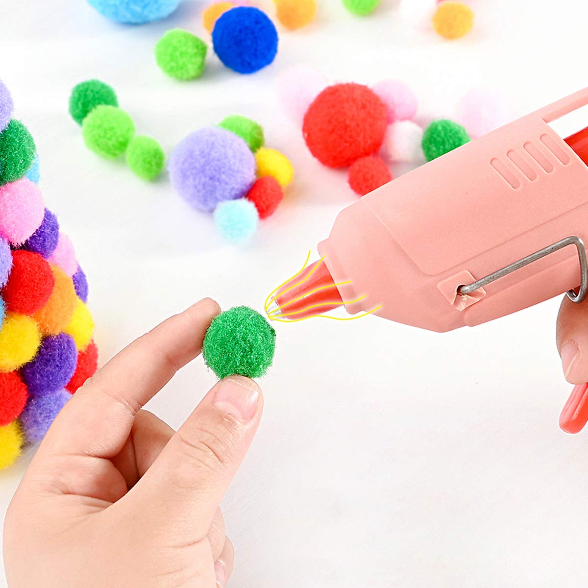 TOPIND Mini Hot Glue Gun for Kids with 40-Pcs Glue Sticks,High Temperature Craft Hot Glue Gun Kit for DIY,Arts & Craft & Home Quick Repairs,20W (1-1)